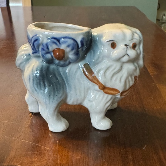 Accents | Vintage Small Pekingese Dog Planter Vase Made In Japan | Poshmark